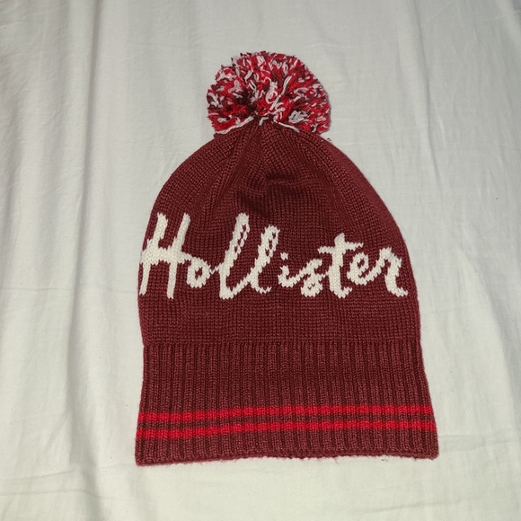 Hollister | Other | Hollister Knit Beanie Cap Wpoms Burgundy | Poshmark